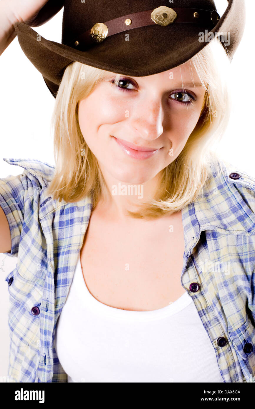 pretty western woman Stock Photo - Alamy