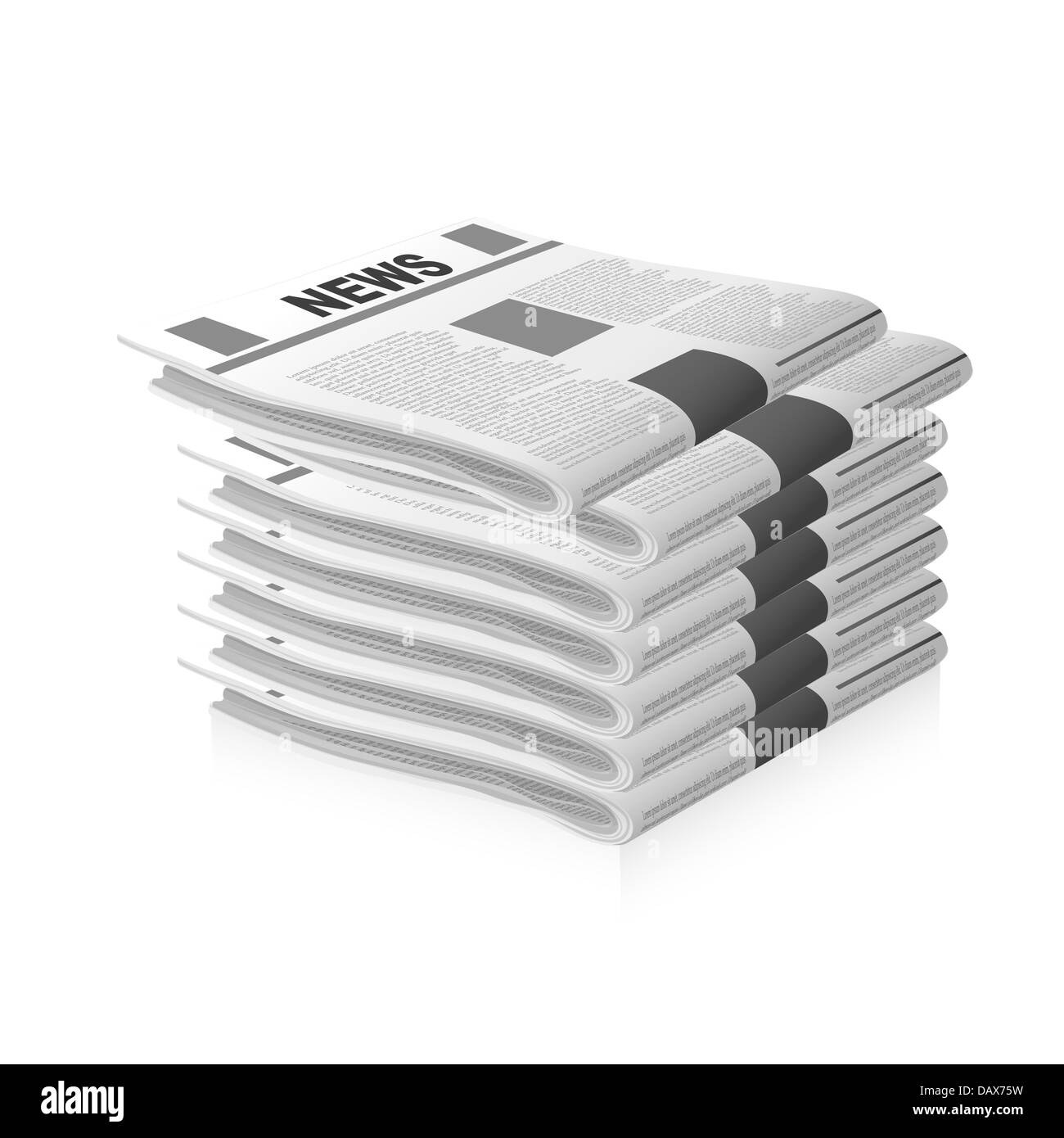 Reading the daily newspapers Black and White Stock Photos & Images - Alamy