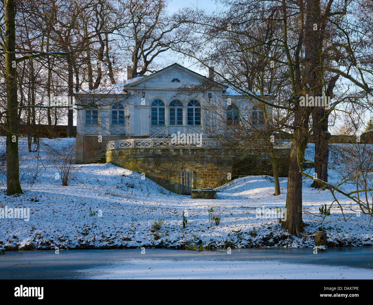 Teahouse in the park, Molsdorf Palace near Erfurt, Thuringia, Germany ...