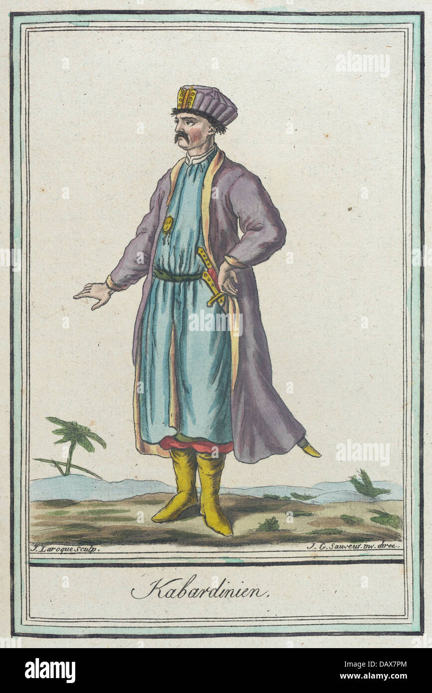 Costumes de Differents Pays, 'Kabardinien' M.83.190.210 Stock Photo - Alamy