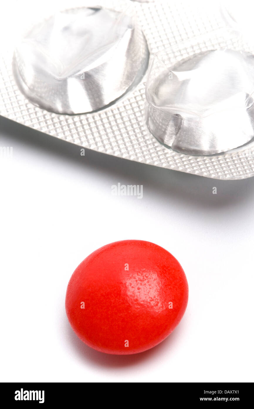 last pill in packing Stock Photo - Alamy