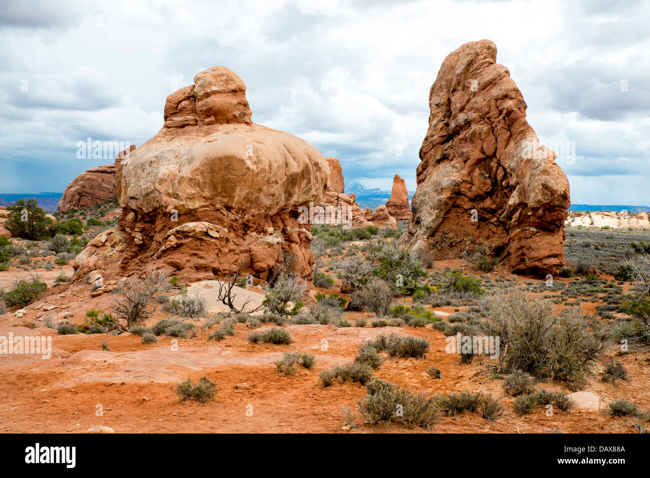 Rock formations in Arches National Park, Moab, Utah Stock Photo - Alamy
