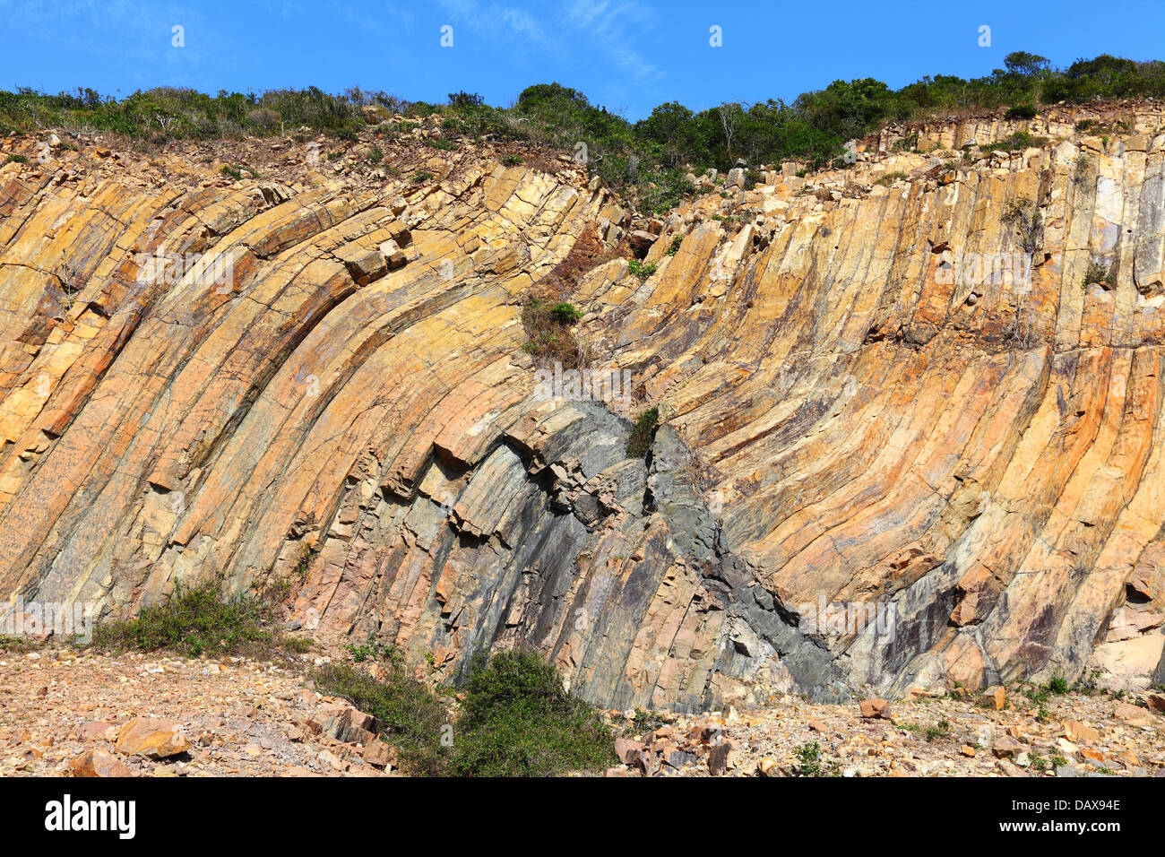 Hong Kong Geographical Park , hexagonal column Stock Photo - Alamy