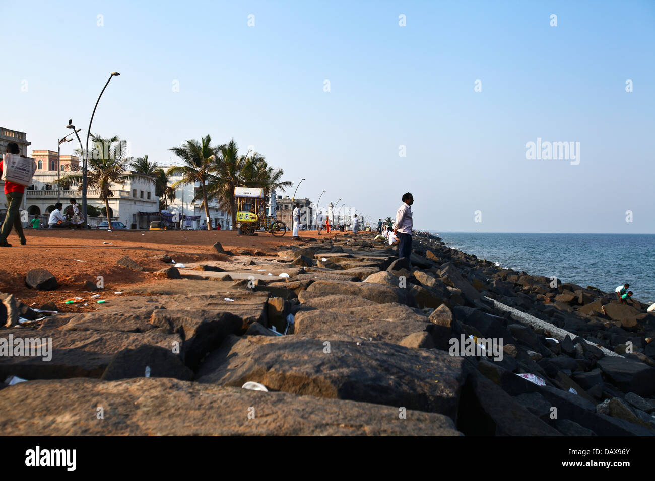 The seafront in Pondicherry, southern India Stock Photo - Alamy