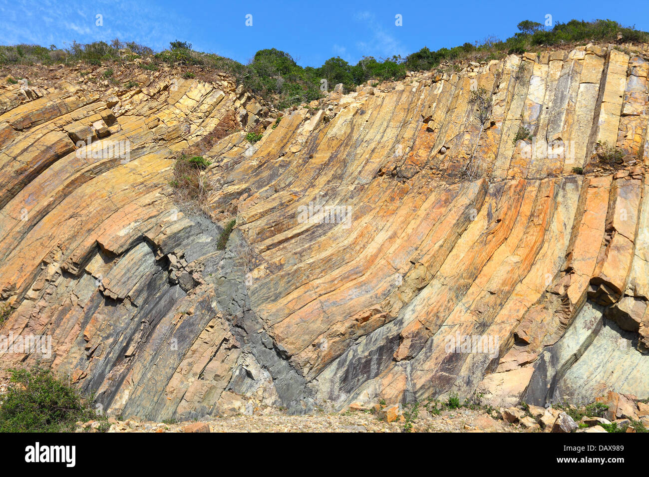 Hong Kong Geographical Park , hexagonal column Stock Photo - Alamy