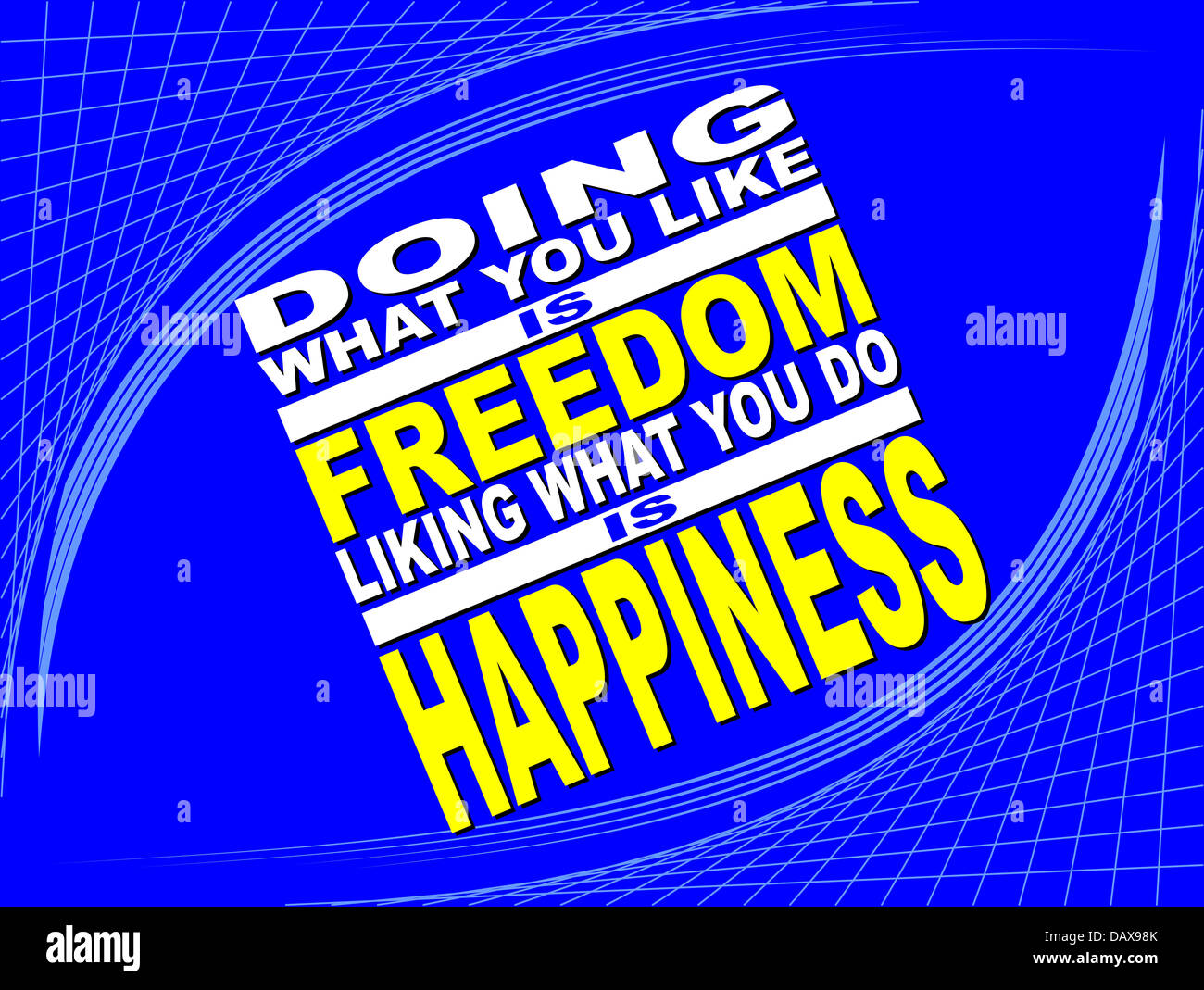 Poster or wallpaper with an inspiring phrase: Doing what you like is ...