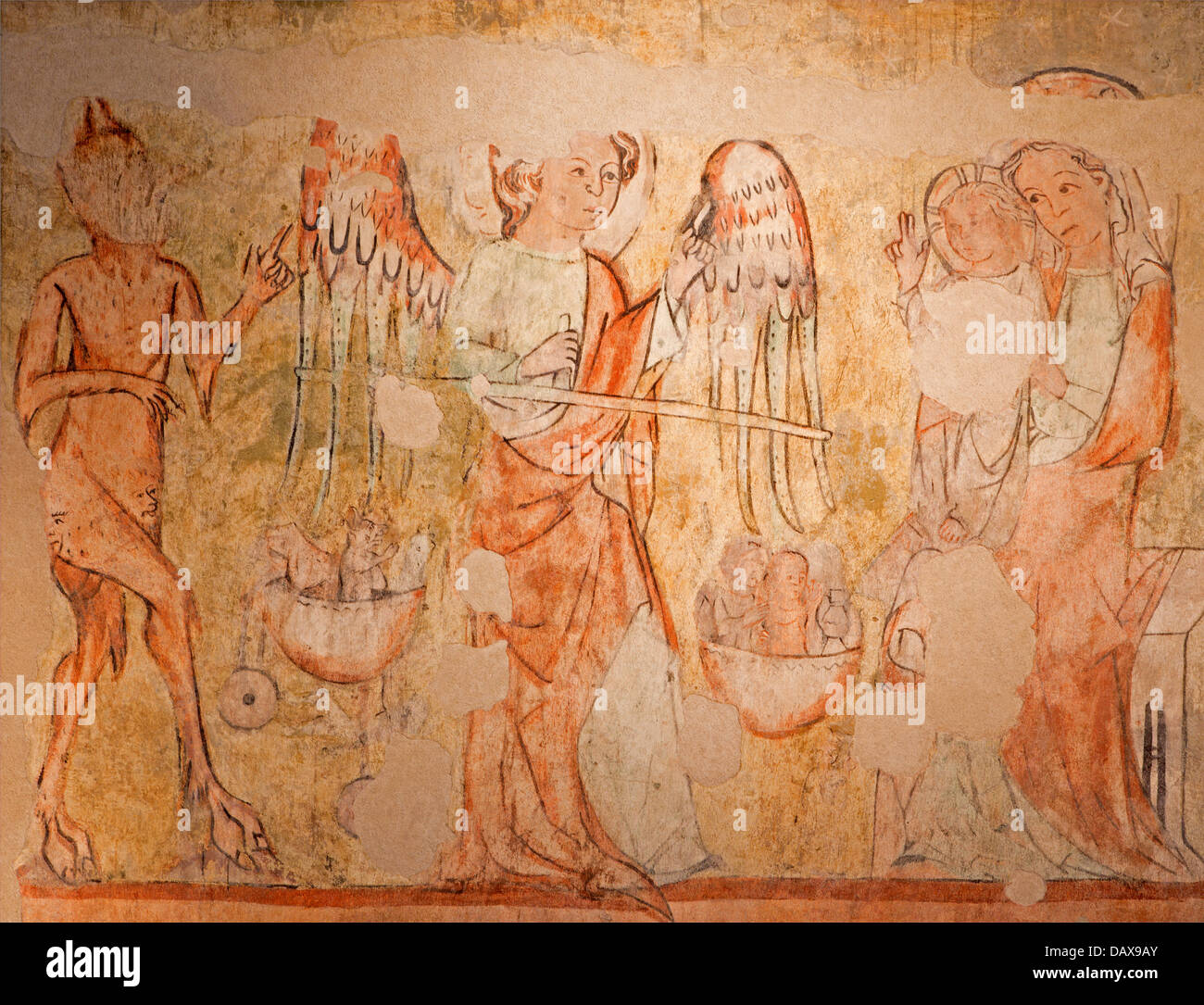 VIENNA - JULY 3: Medieval fresco of Last judgment and Virgin Mary from ...