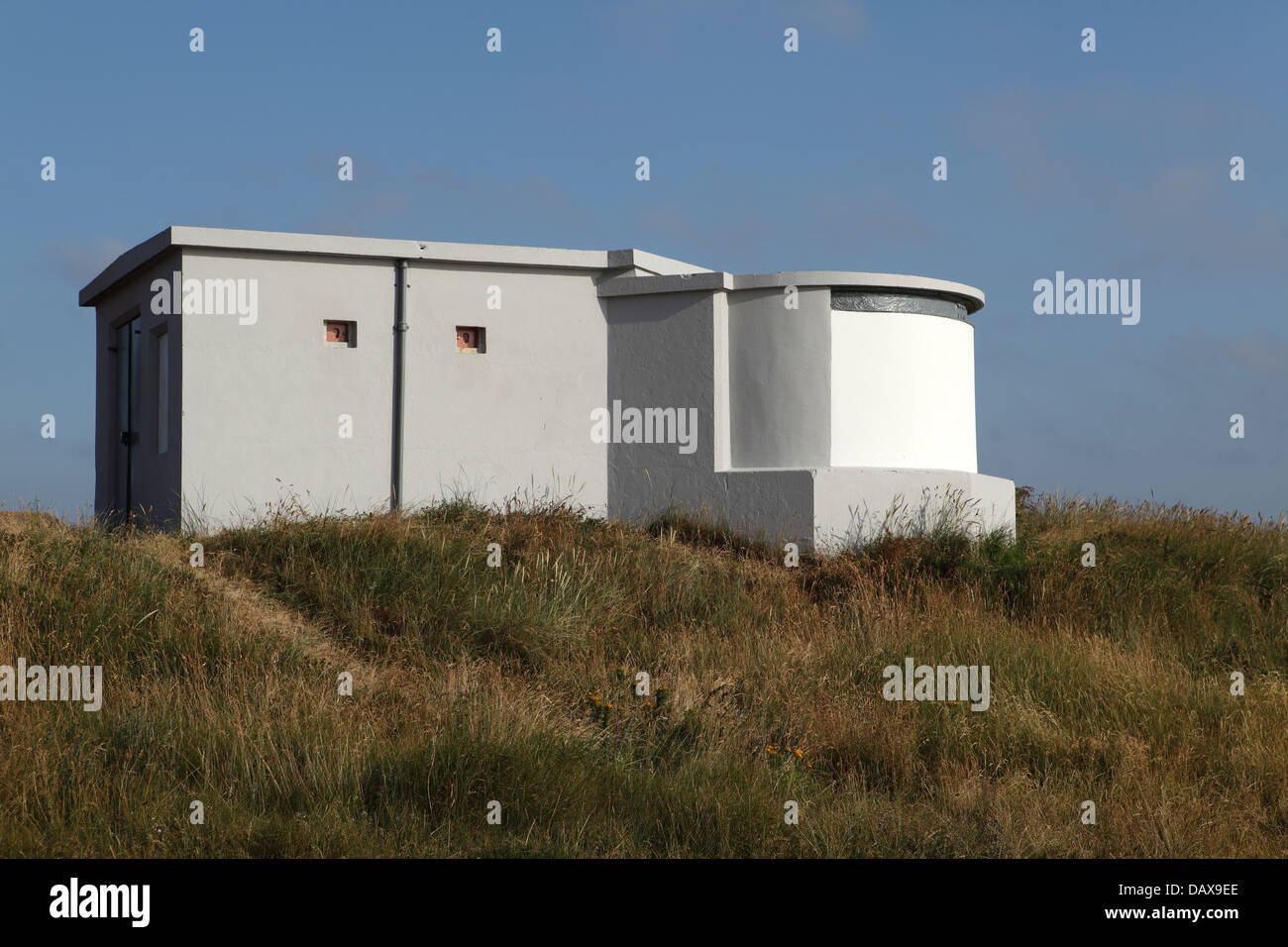 A First World War searchlight at Blyth Battery in Northumberland ...