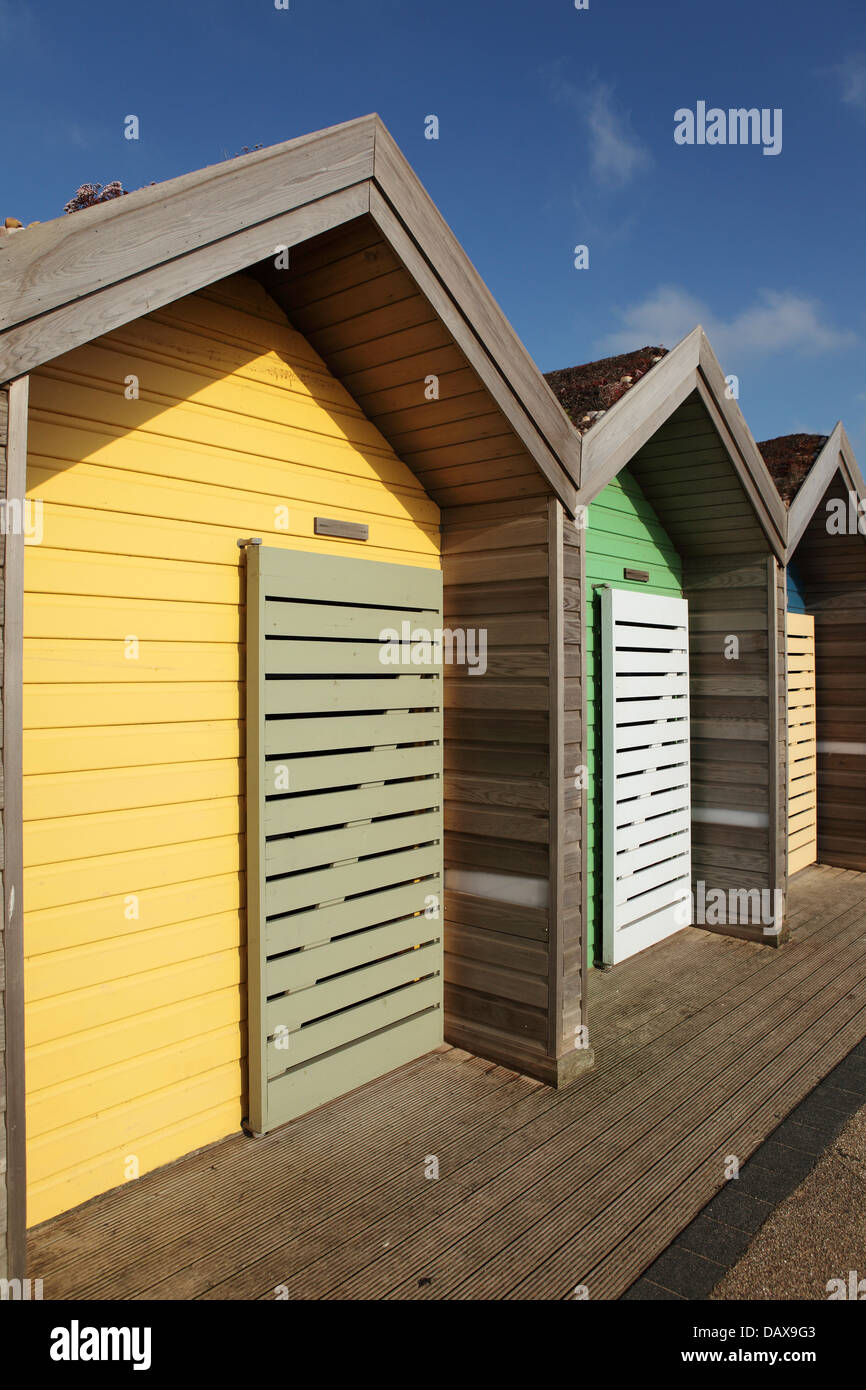 Beach huts at Blyth in Northumberland, England Stock Photo - Alamy