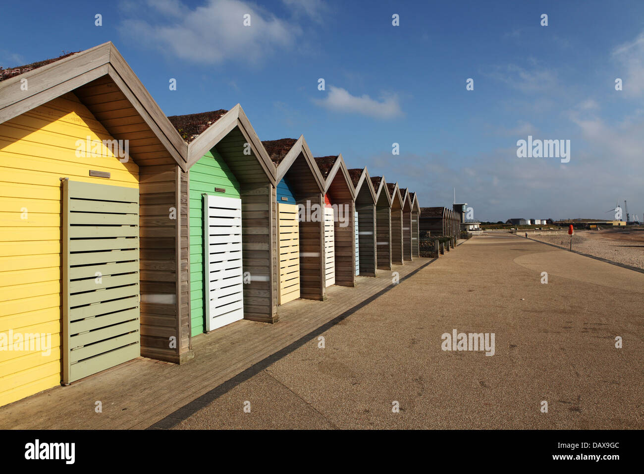Beach huts at Blyth in Northumberland, England Stock Photo - Alamy