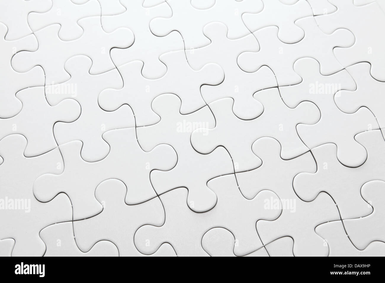 white jigsaw puzzle Stock Photo - Alamy
