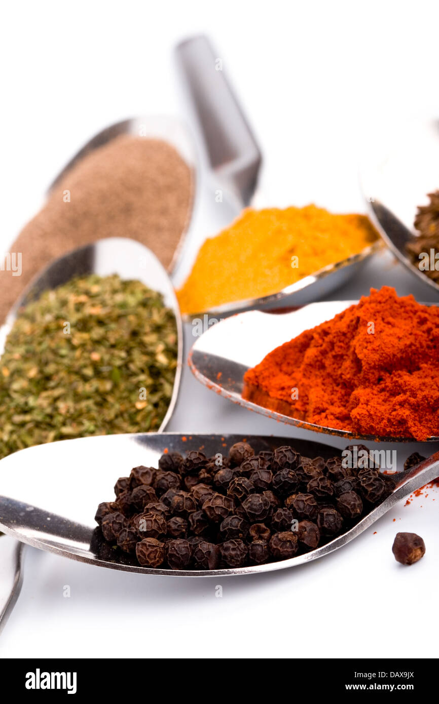 various ground spices Stock Photo - Alamy