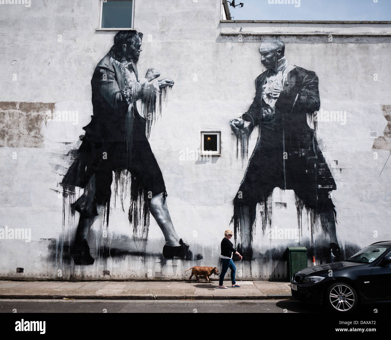 Street art by Conor Harrington in Dulwich produced as part of the 2013 ...