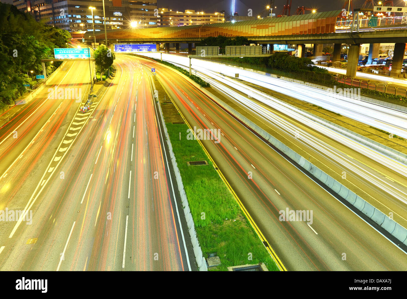 traffic light trails at night Stock Photo - Alamy