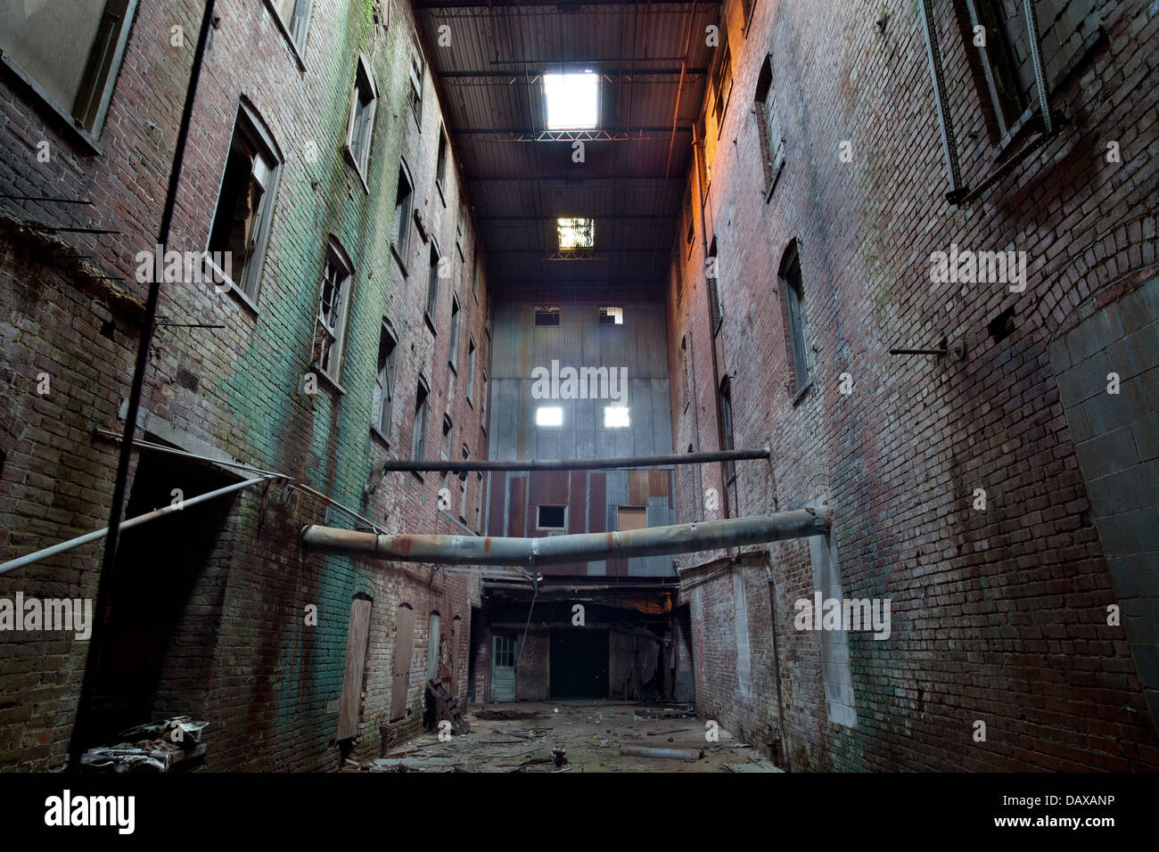 Urbex - Part of an abandoned factory, in light HDR processing Stock ...