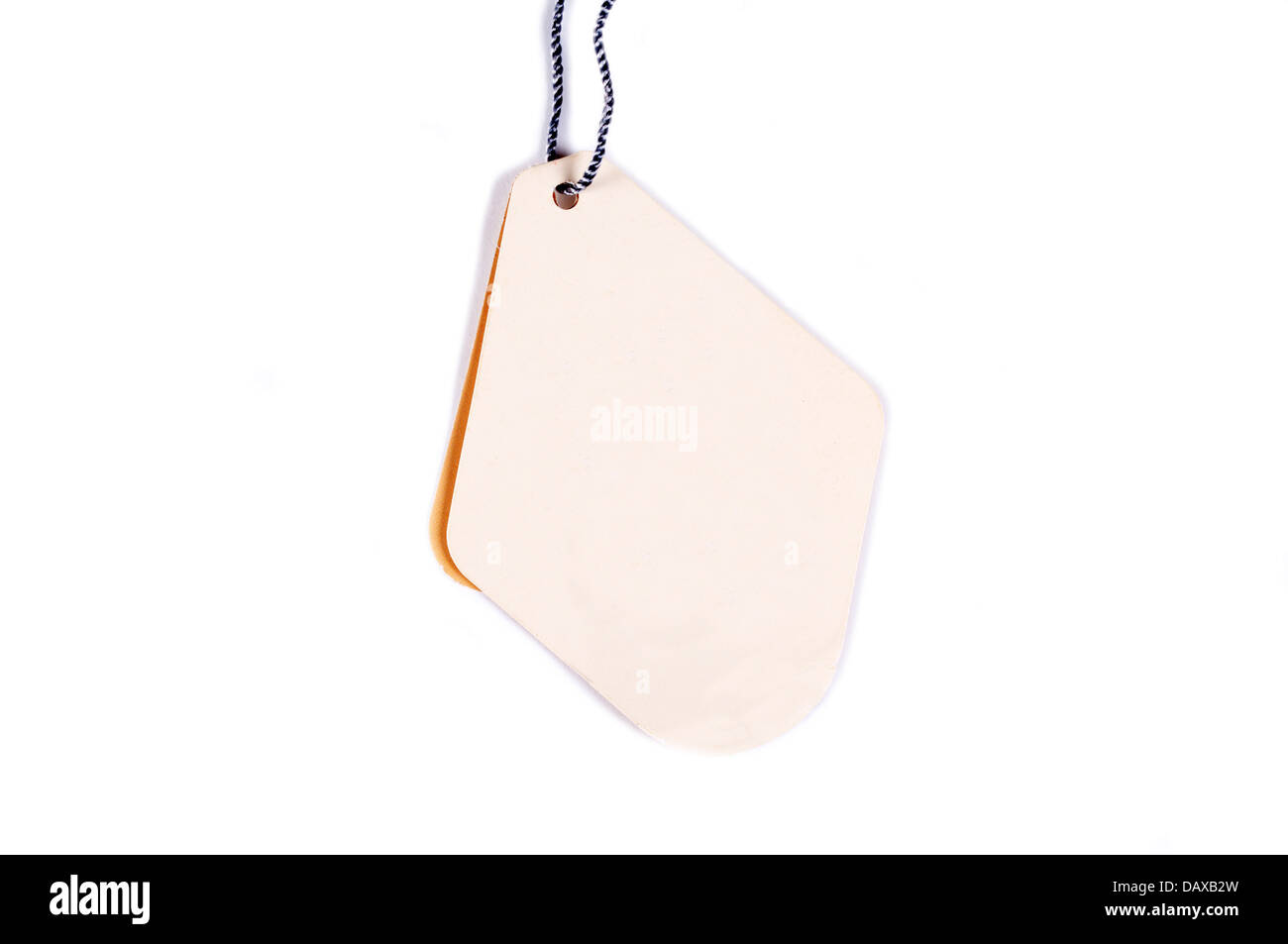 Old blank label isolated on white background Stock Photo - Alamy