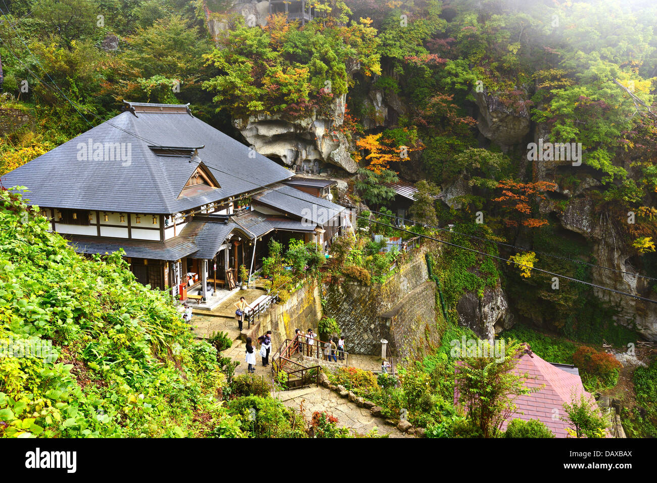 Visitors at Yamadera in Yamagata, Japan Stock Photo - Alamy
