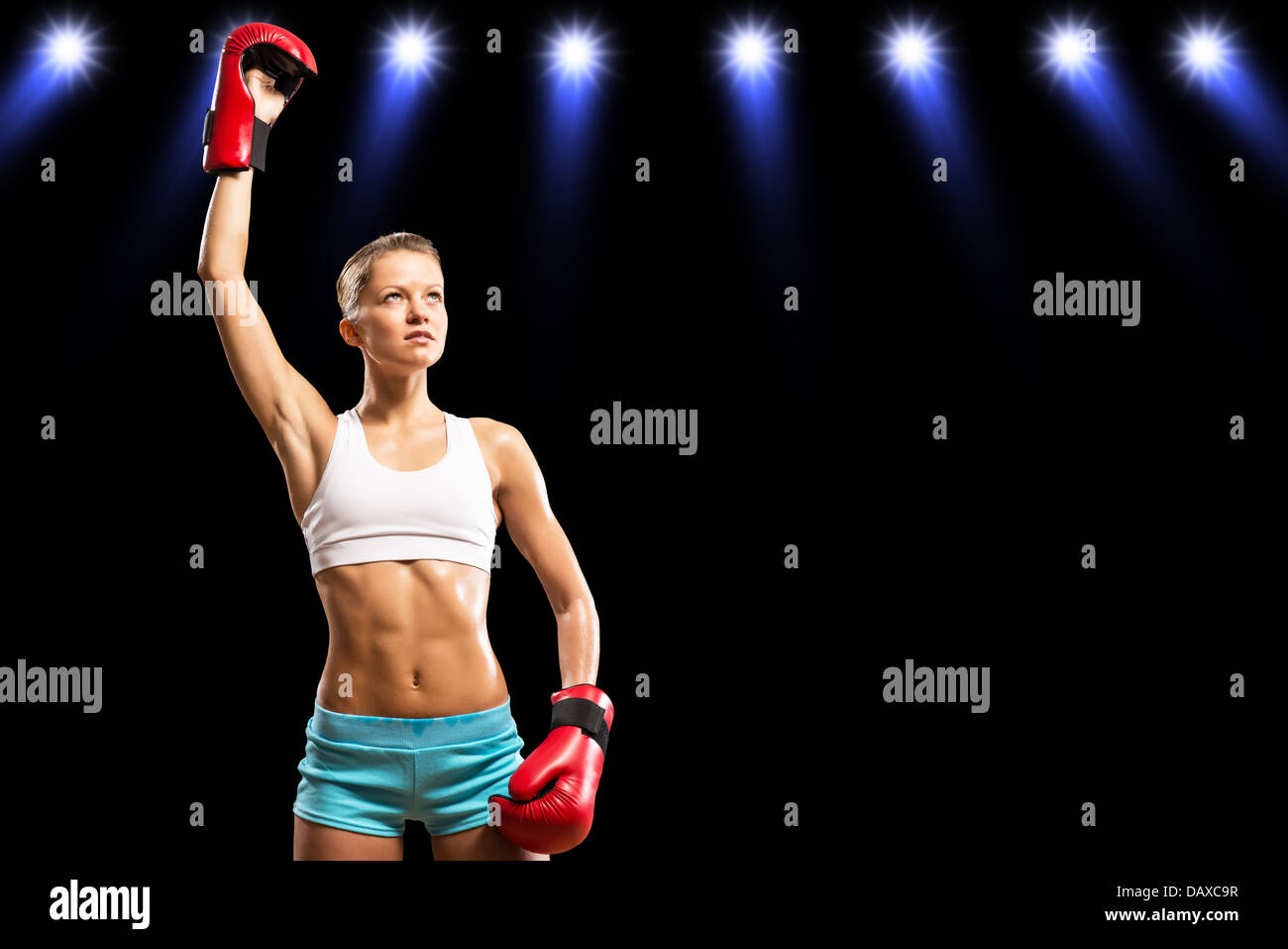 female boxer winner Stock Photo - Alamy