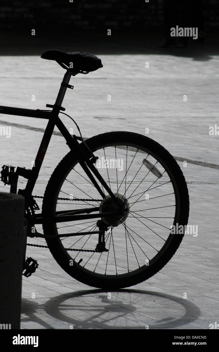 bike wheel silhouette Stock Photo - Alamy