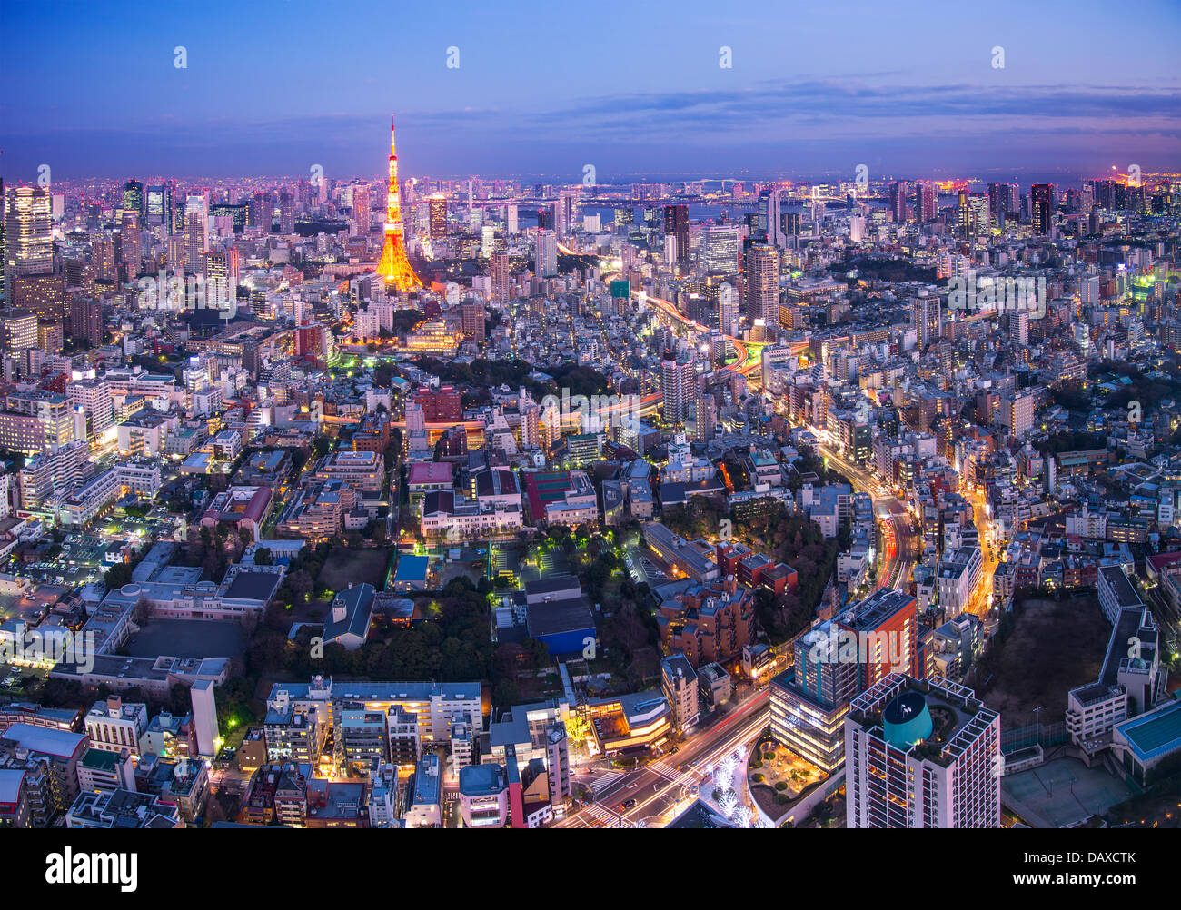 Tokyo cityscape with Tokyo Tower Stock Photo - Alamy