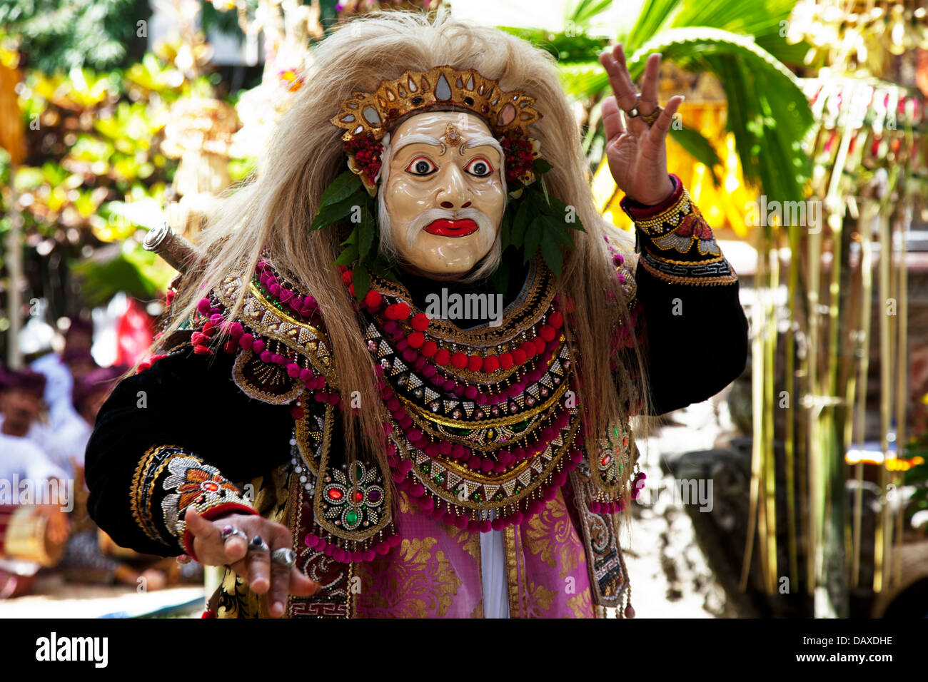 Masked entertainer at a wedding in Ubud, Bali Stock Photo - Alamy