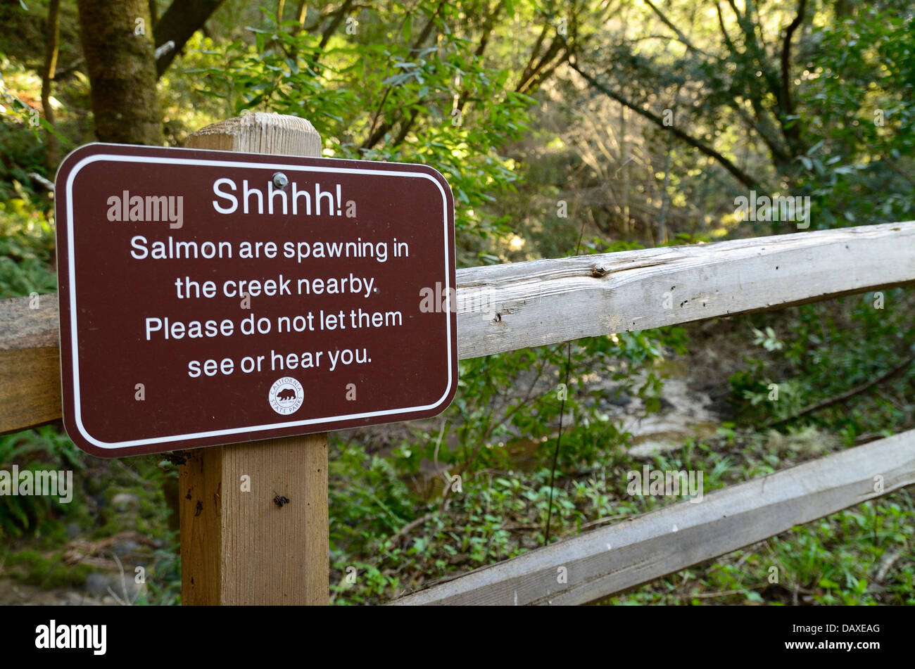 Marin County, California, USA - February 17, 2013: Information sign in ...