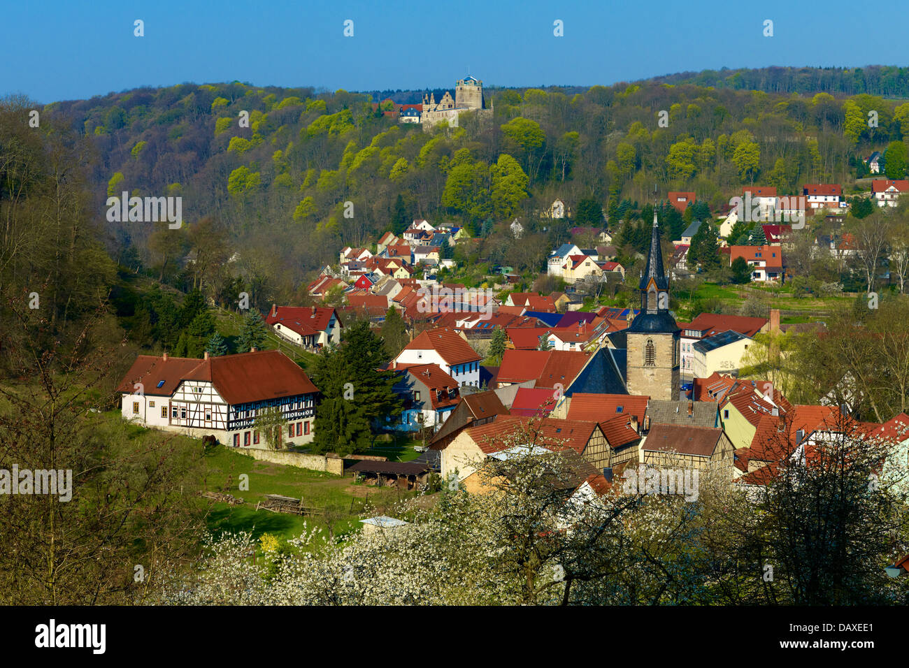 Kranichfeld with Oberschloss, Upper Castle, Thuringia, Germany Stock ...