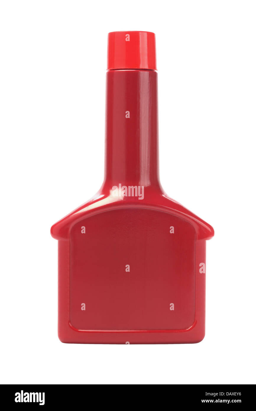 Red Plastic Container On White Background Stock Photo - Alamy