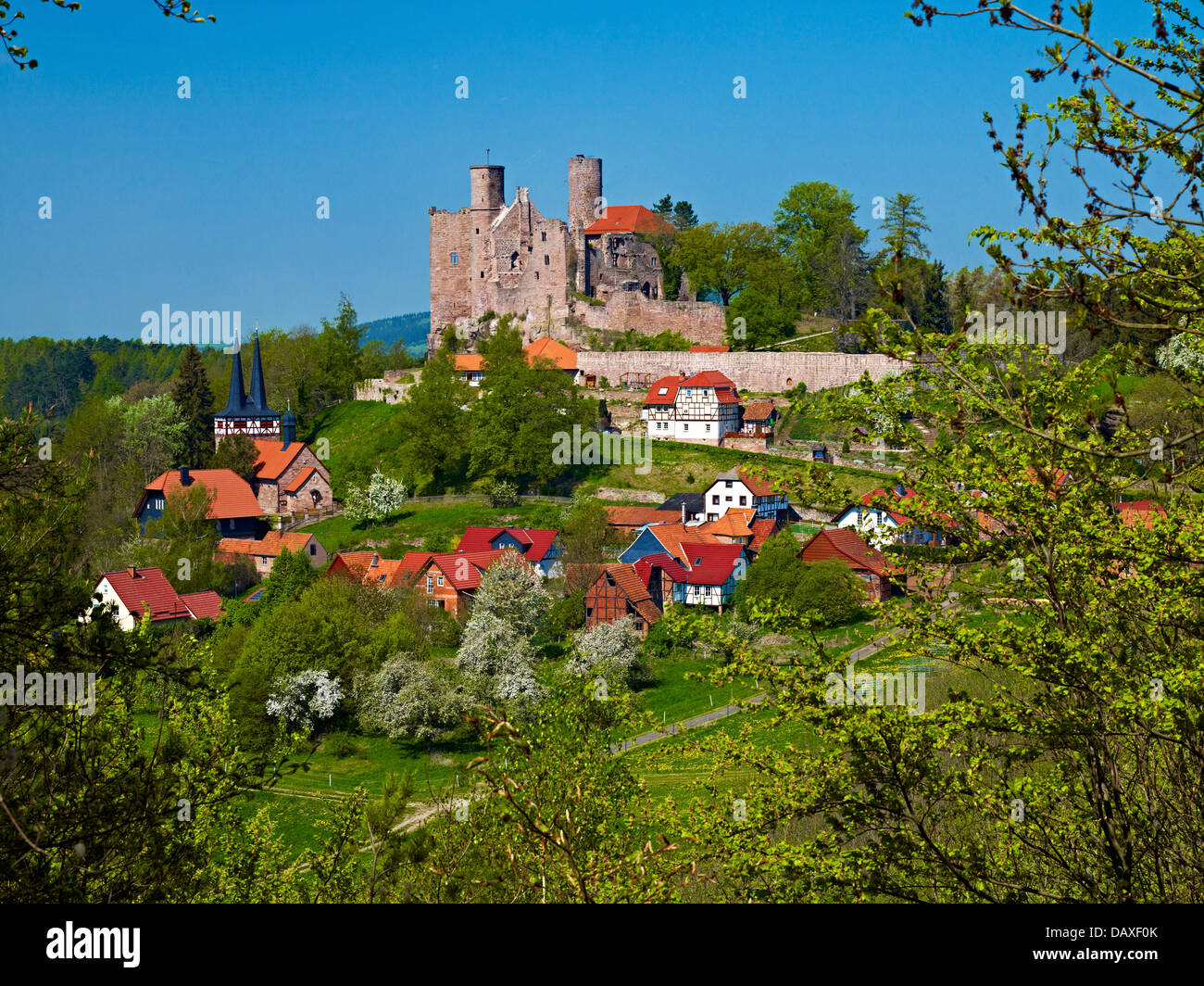 Hanstein castle above the village rimbach hi-res stock photography and ...