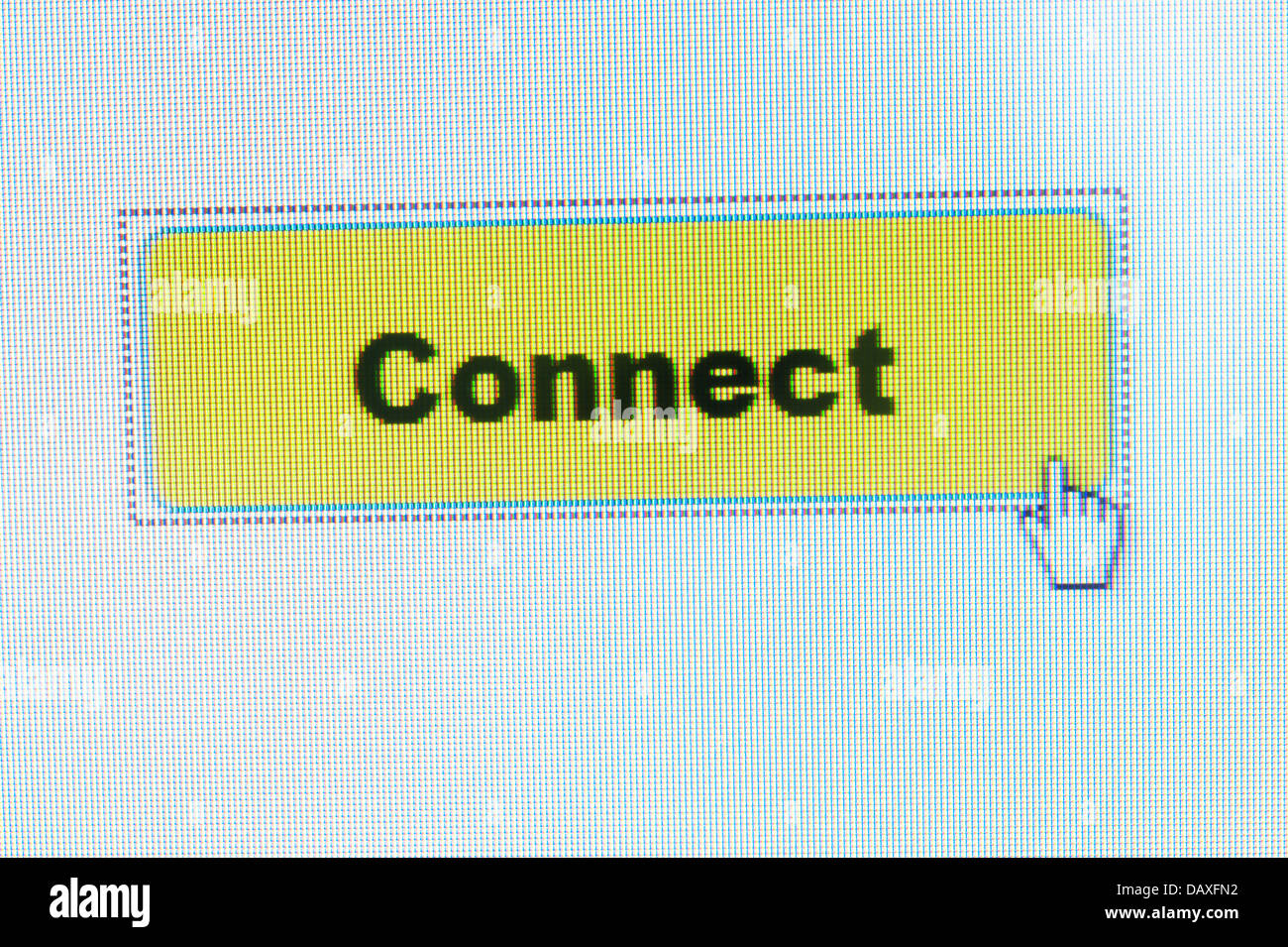 Connect button and mouse cursor on computer screen Stock Photo - Alamy