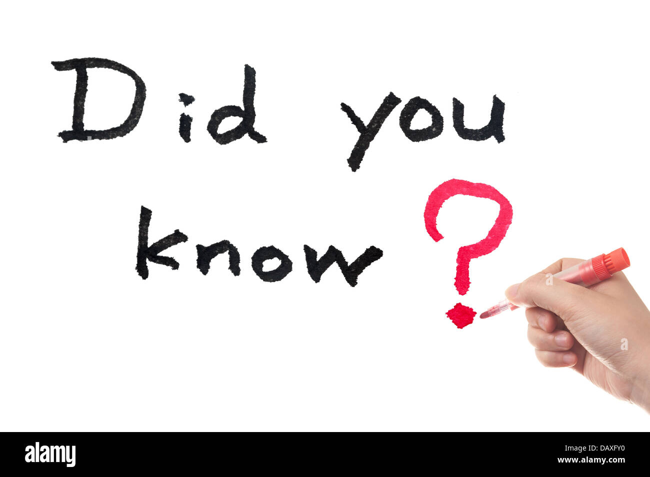 Know answer Cut Out Stock Images & Pictures - Alamy