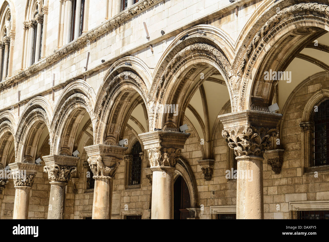 Gothic Stone Pillars Stock Photo - Alamy