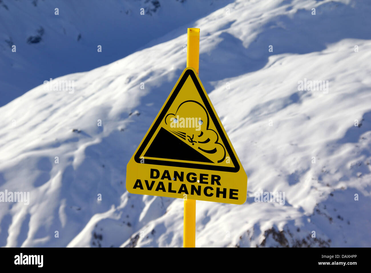Danger sign avalanche hi-res stock photography and images - Alamy