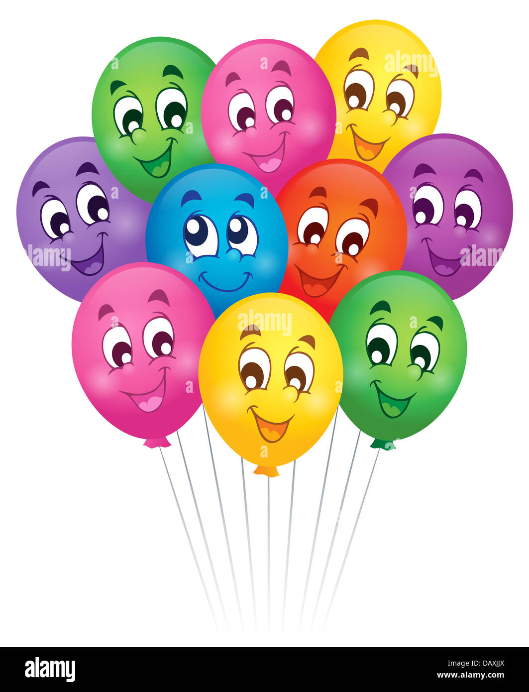 Balloons theme image 5 - picture illustration Stock Photo - Alamy