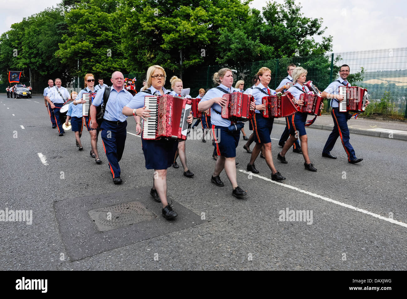 Accordian band marching northern ireland hi-res stock photography and ...