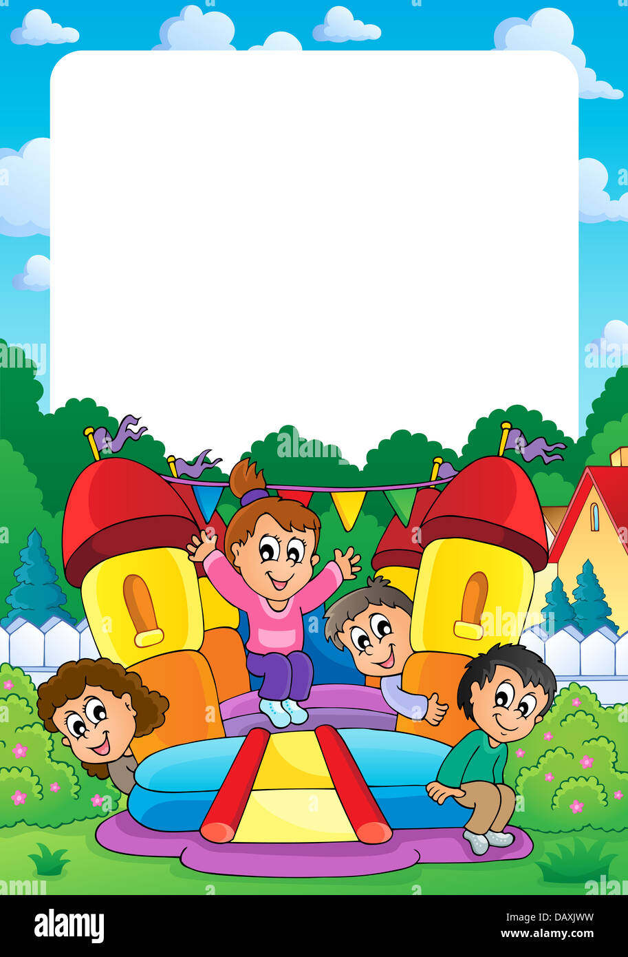 Party theme frame 5 - picture illustration Stock Photo - Alamy