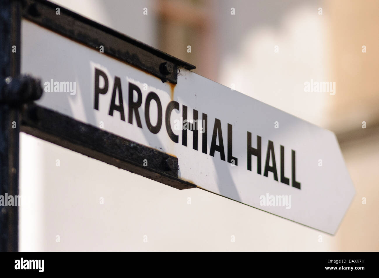 Sign for the Parochial Hall Stock Photo - Alamy