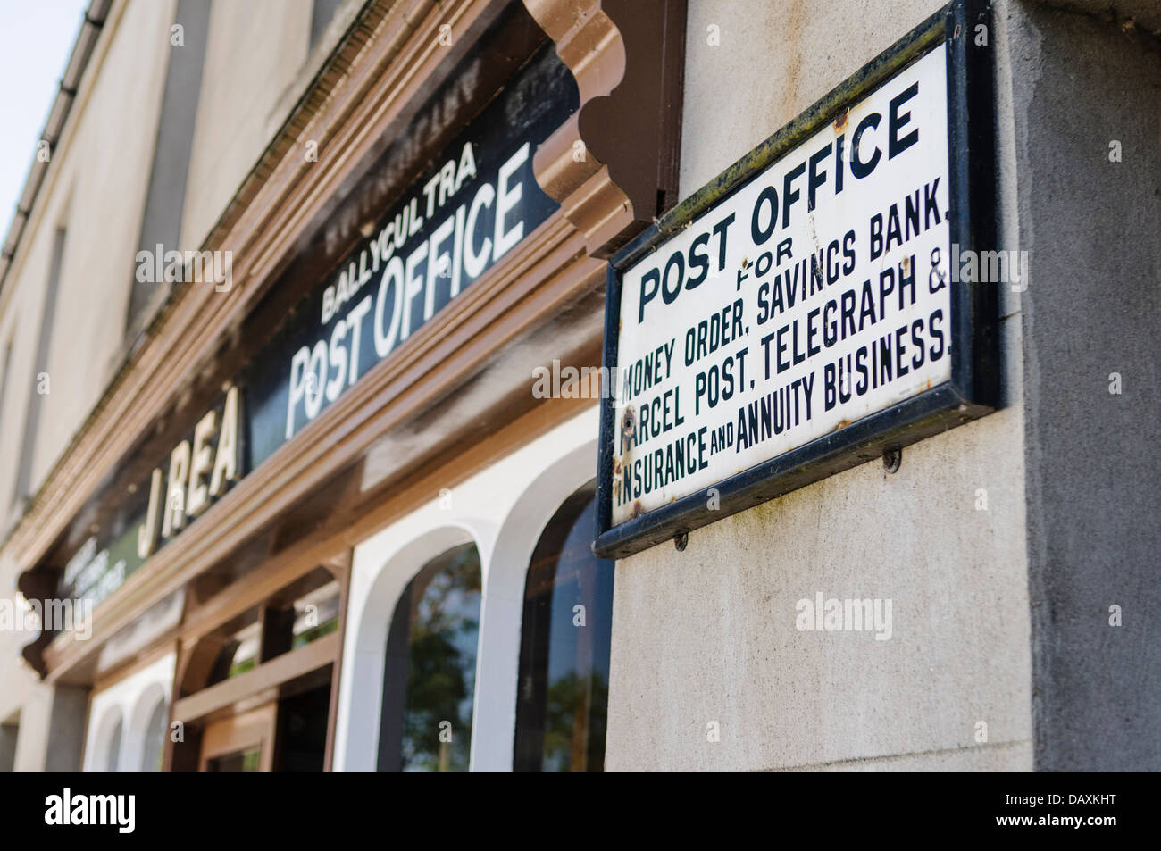 Old fashioned Victorian style Irish Post Office at the Ulster Folk and ...
