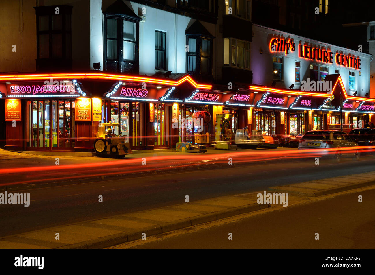 Scarborough Seafront at night - Scarborough, England, UK Stock Photo ...