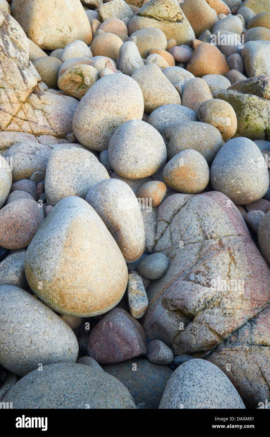 Granite Boulders at Porth Nanven Beach - St Just, Cornwall, England, UK ...