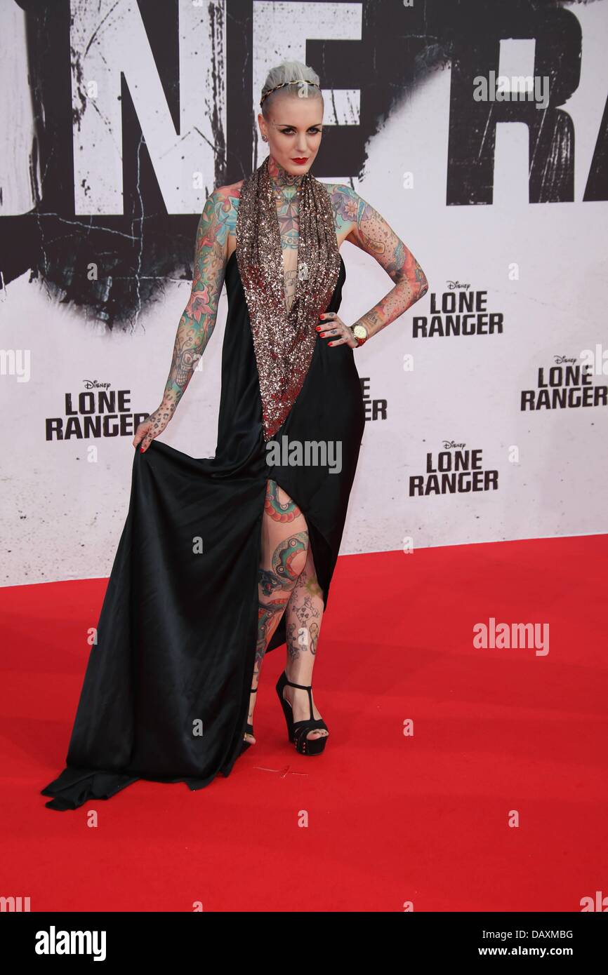 Berlin, Germany. 19th July, 2013. Tattoo model Lexy Hell attends the ...