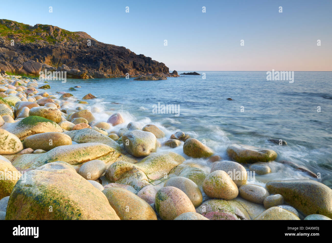 Granite Boulders at Porth Nanven Beach - St Just, Cornwall, England, UK ...
