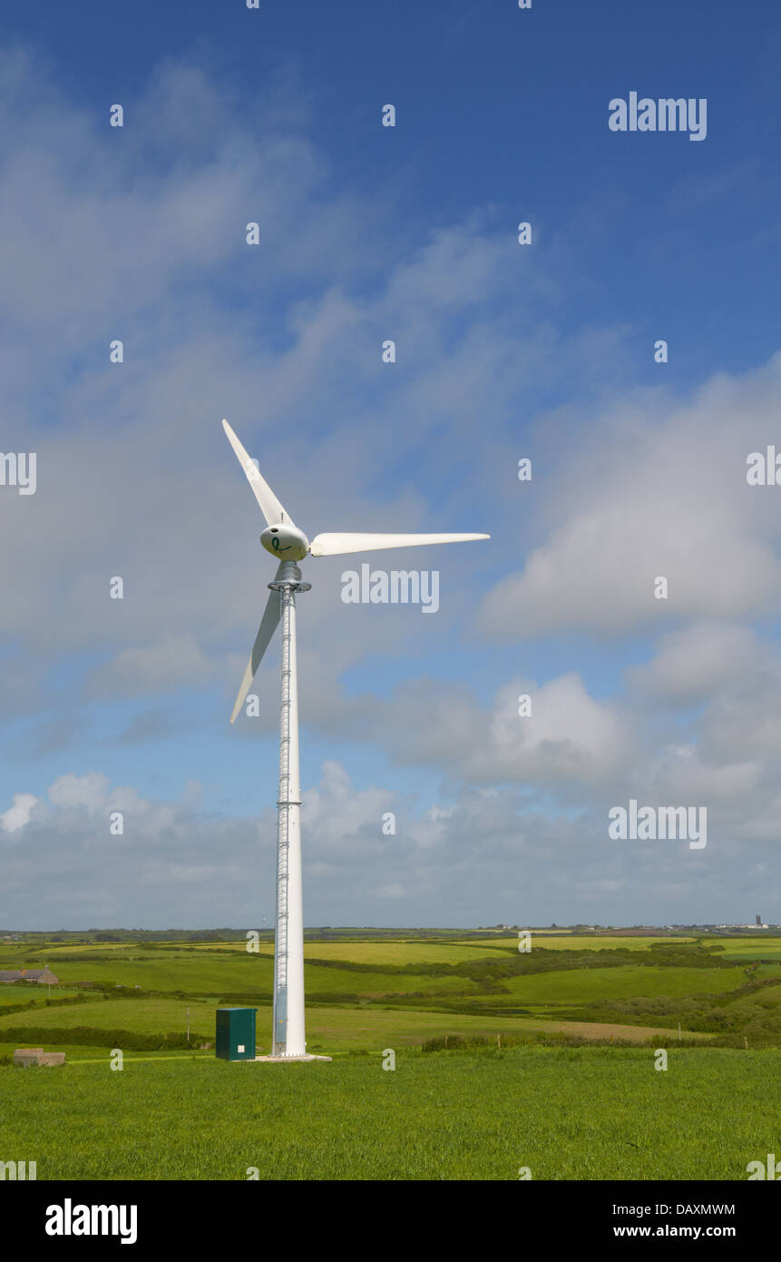 Wind Turbine at Brew Farm in the Cornish Countryside - Cornwall ...