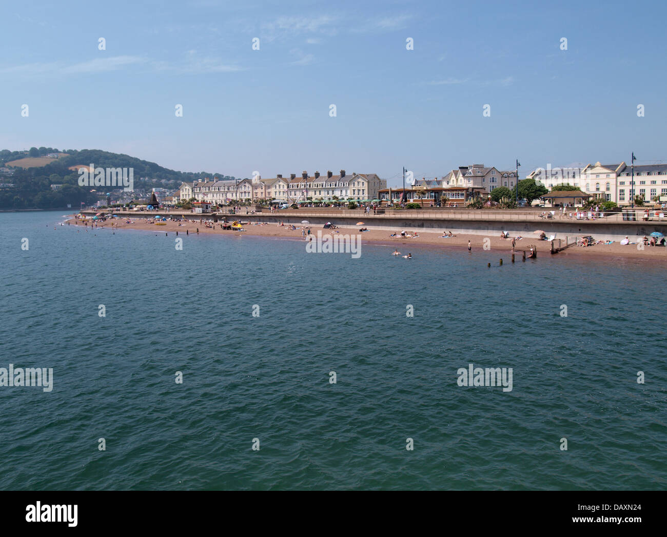 Teignmouth seafront beach viewed from hi-res stock photography and ...