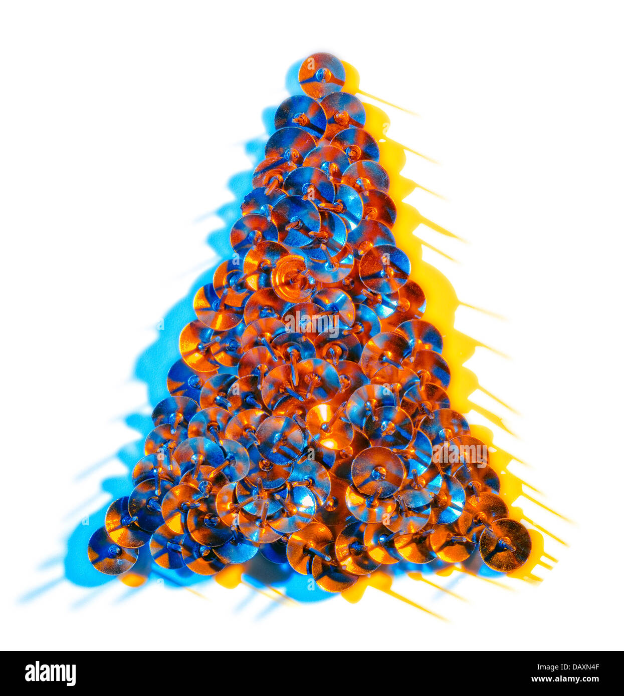 Christmas tree in triangle Cut Out Stock Images & Pictures - Alamy