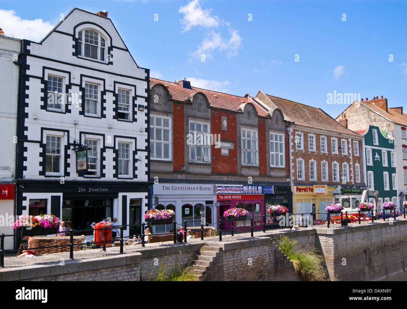 Georgian facades, West Quay, Bridgwater, Somerset, England Stock Photo ...