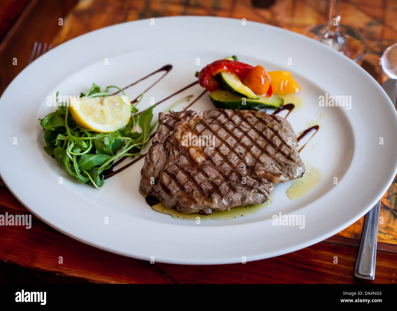Italian steak meal Stock Photo - Alamy