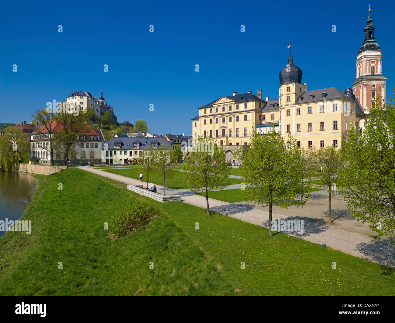 Upper and Lower Palace with church of St. Mary, Greiz, Thuringia ...