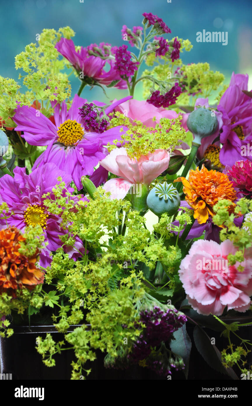 A fresh flower arrangement using summer flowers Stock Photo - Alamy