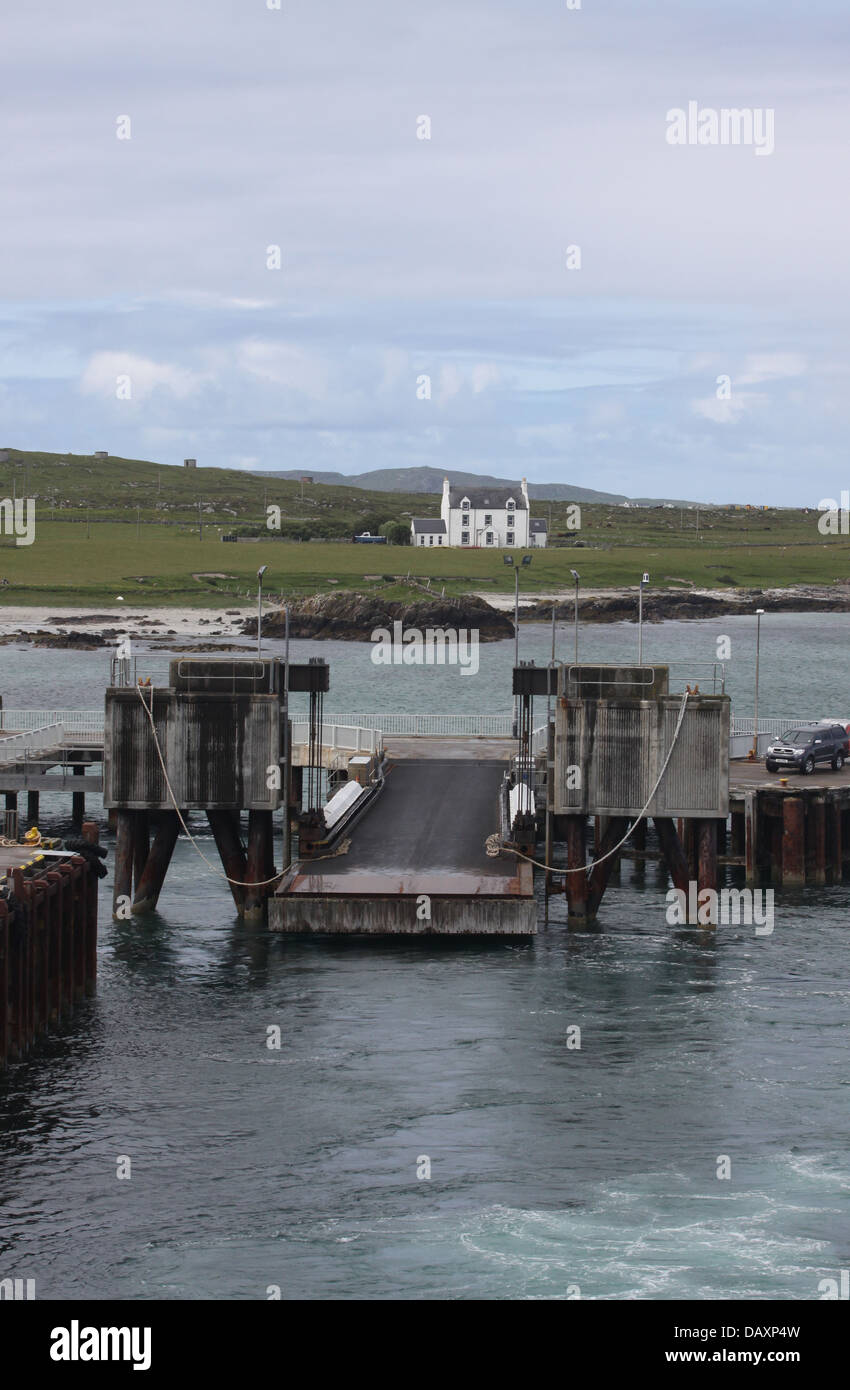 loading ramp and pier Isle of Tiree Scotland June 2013 Stock Photo - Alamy
